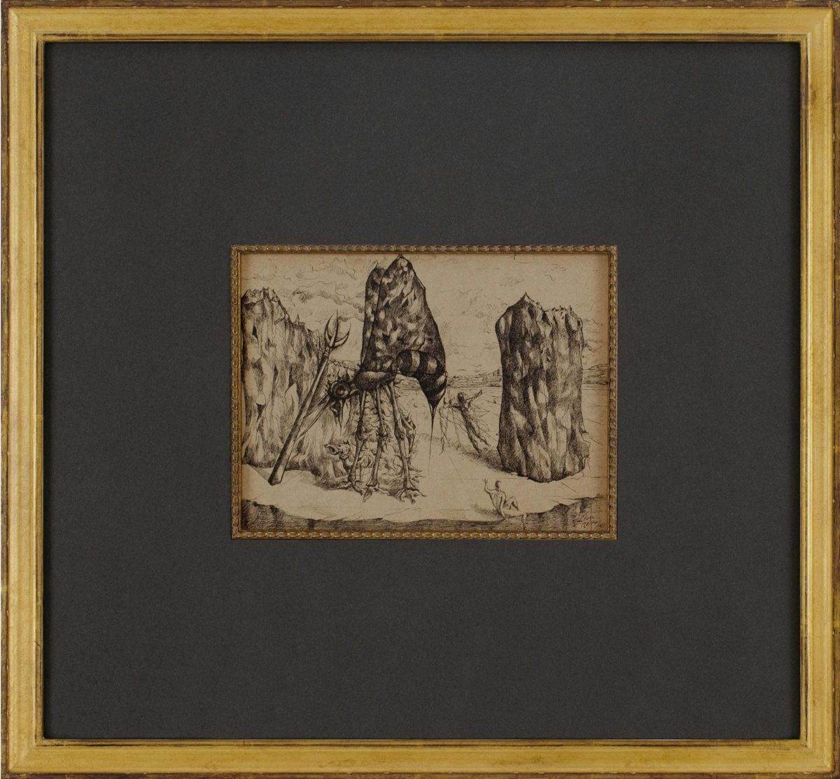 Fabric mat board example, Leon Kelly - Oliver Brothers Fine Art Restoration