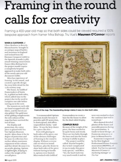 Custom Framing an Antique Map - Oliver Brothers Fine Art Restoration
